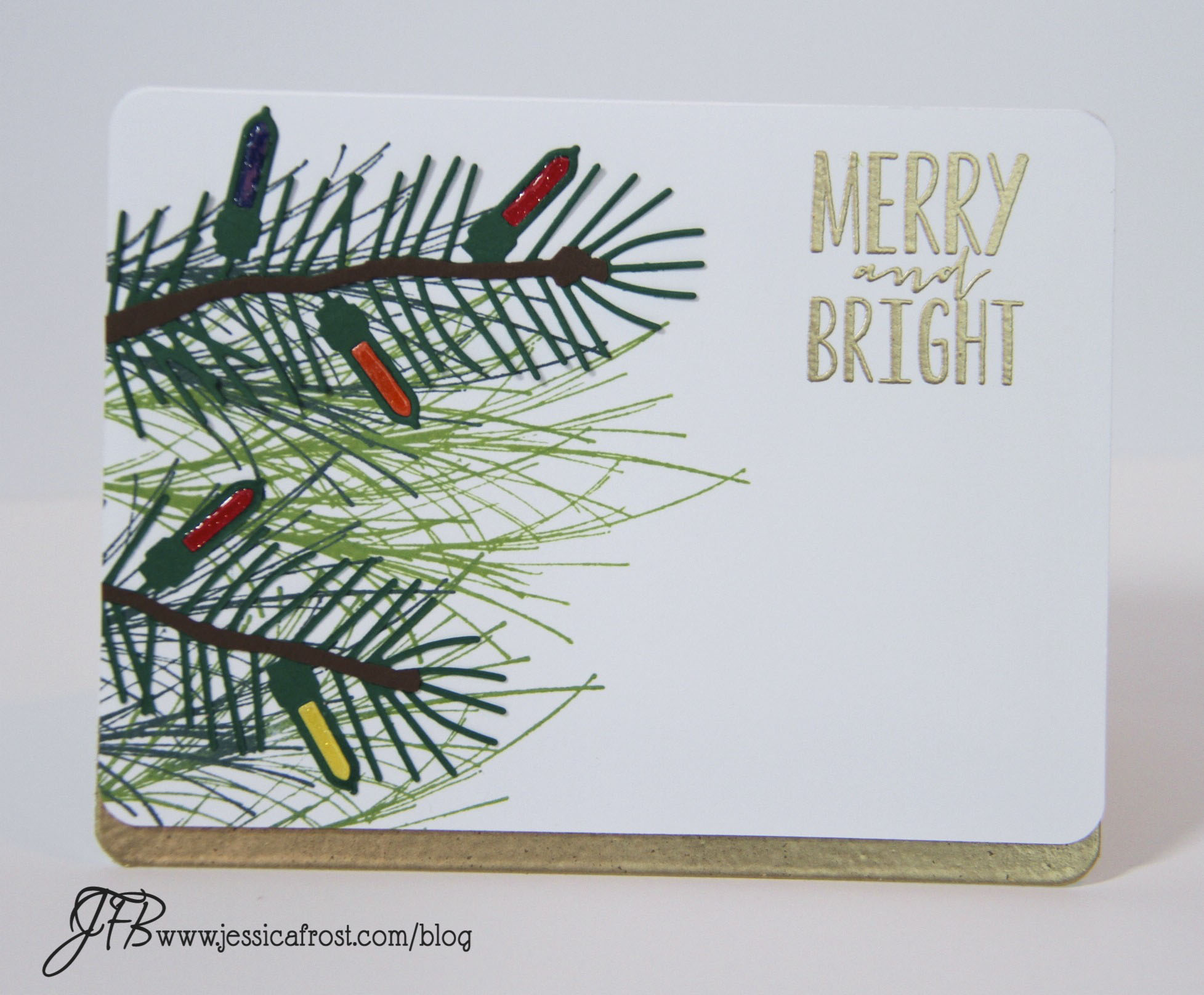 Memory Box Lighted Branch Card - all the sparkle