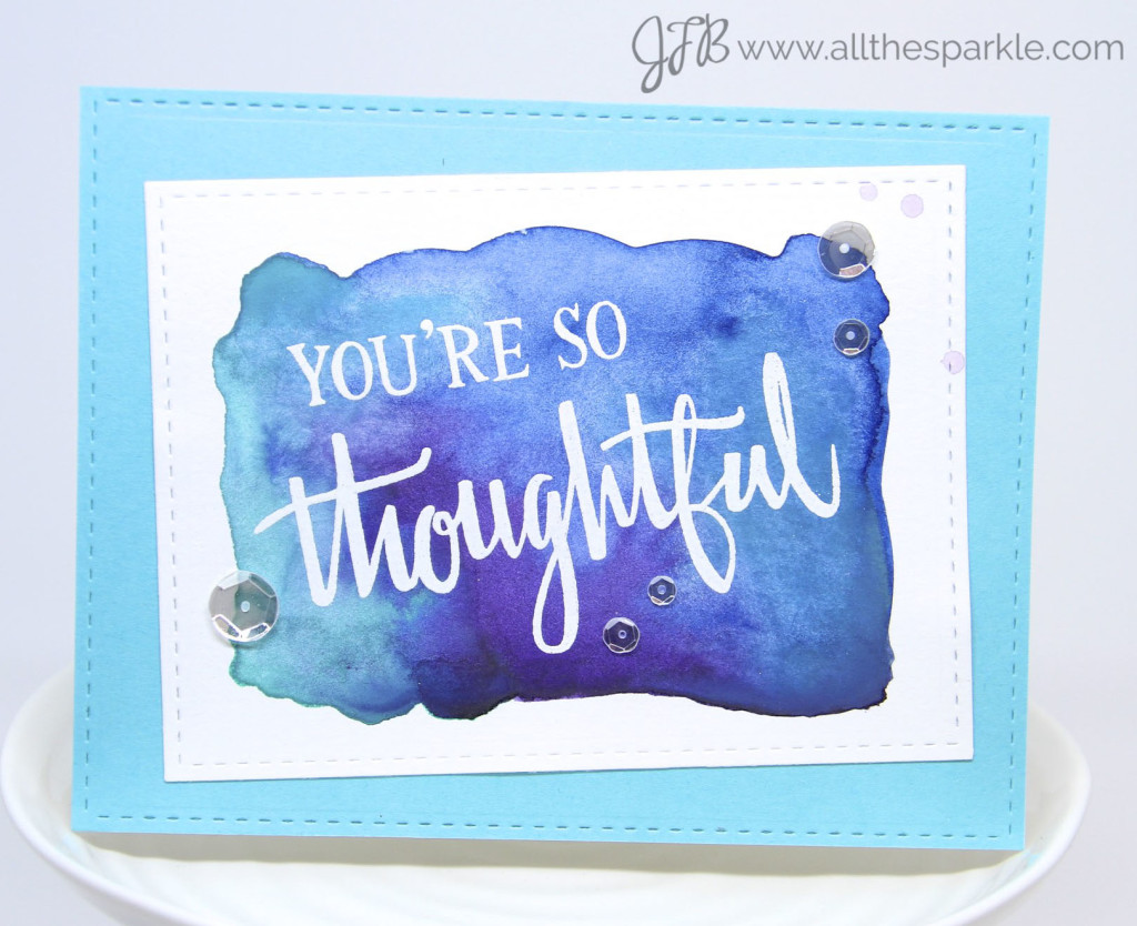 Quick Watercolored Notecards - all the sparkle