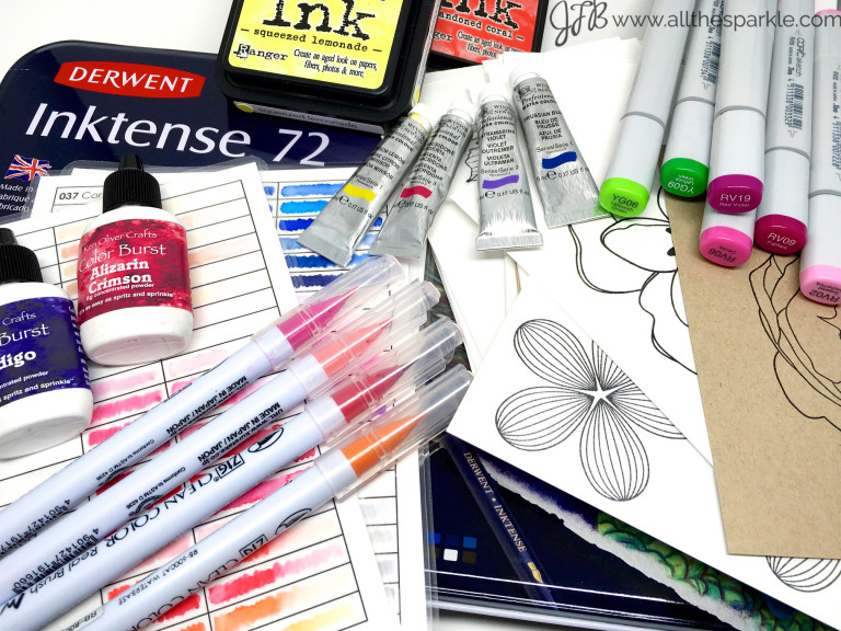 30 Day Coloring Challenge - Week 1 - all the sparkle