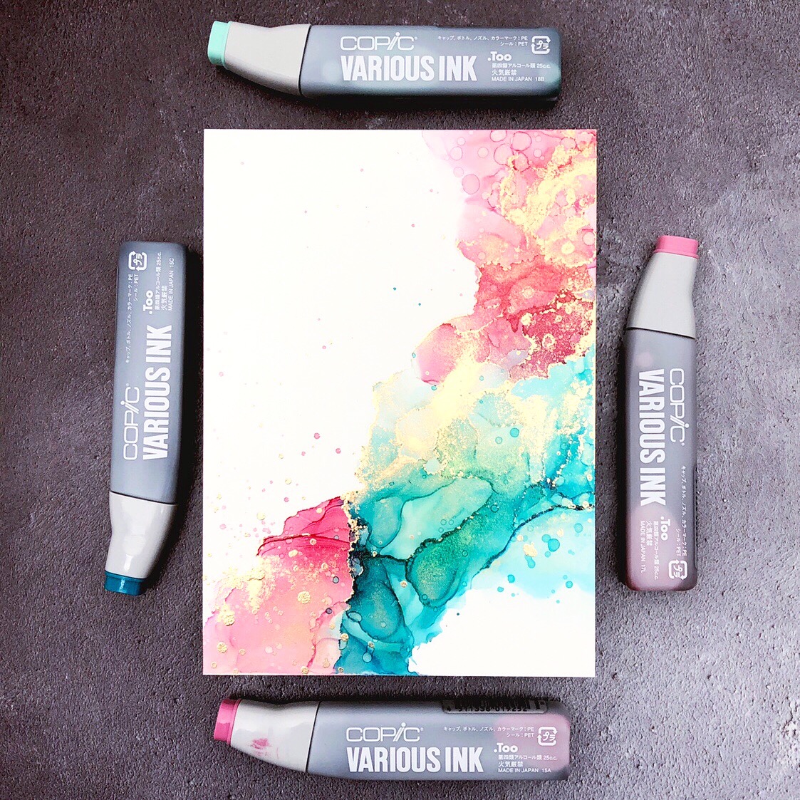 Alcohol Ink Explorations - all the sparkle