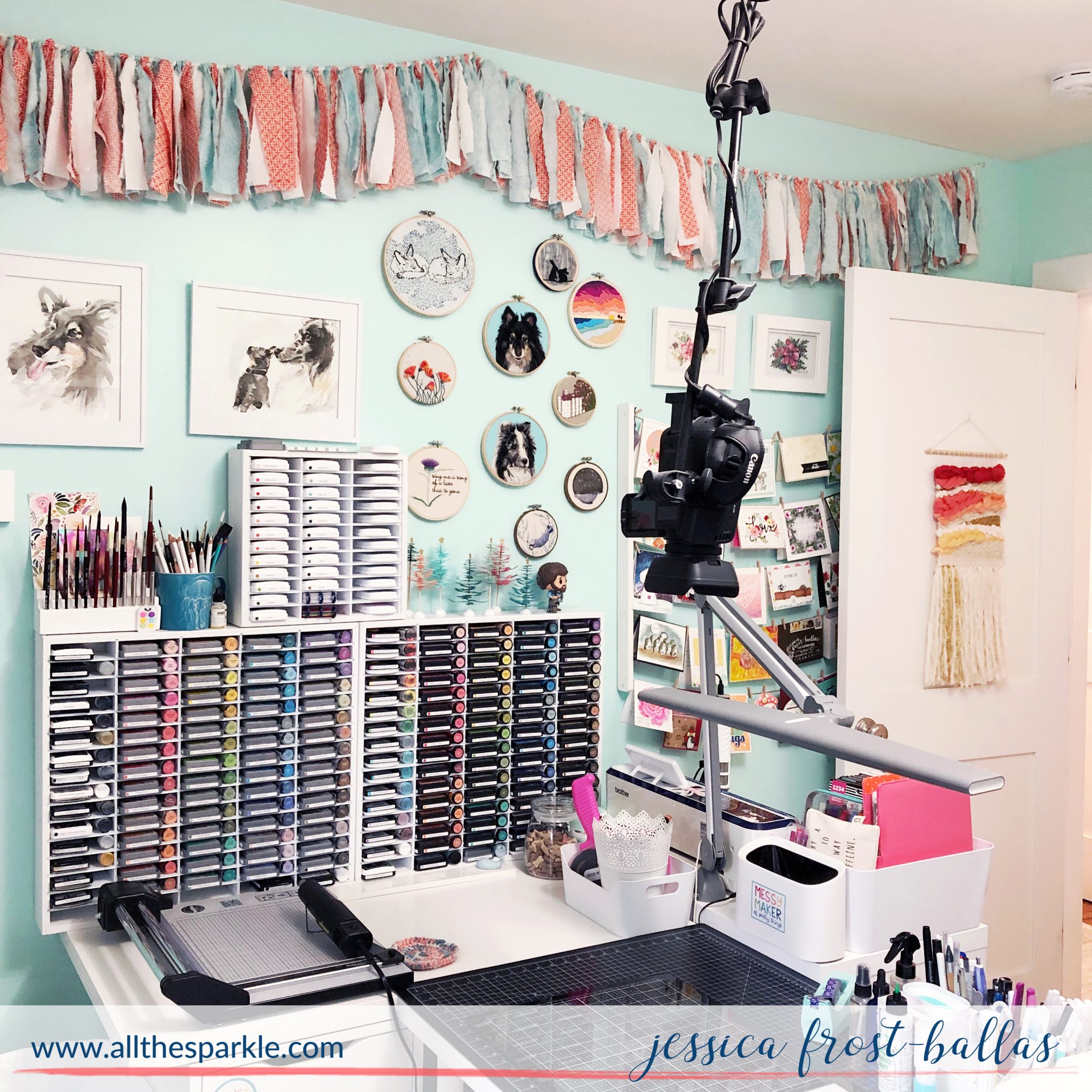 2020 Craft Room Tour, part 1 (VIDEO + GIVEAWAYS!) - all the sparkle