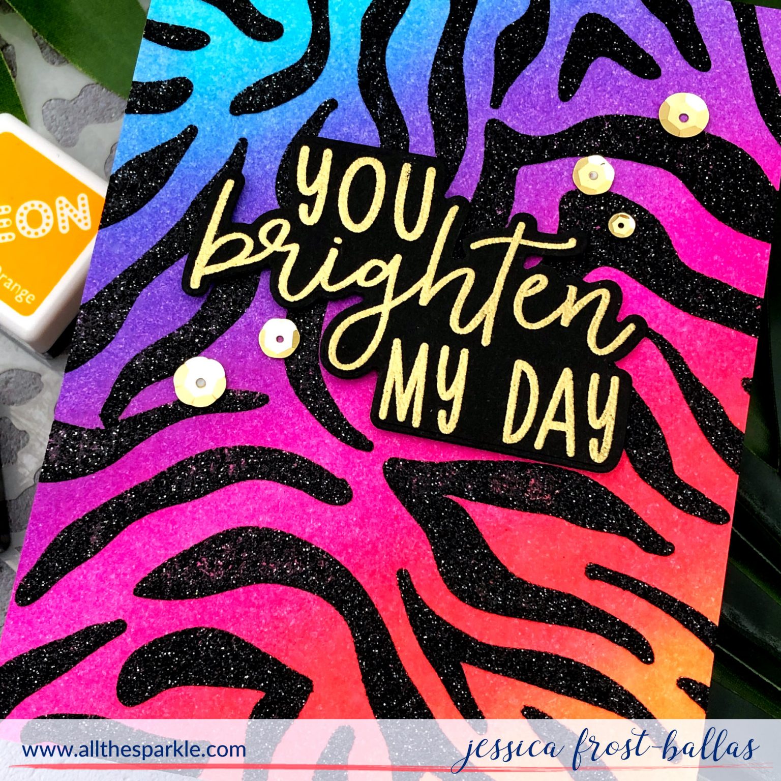 Stenciling Tips and Tricks and Lisa Frank Inspired Cards - Scrapbook.com - all the sparkle