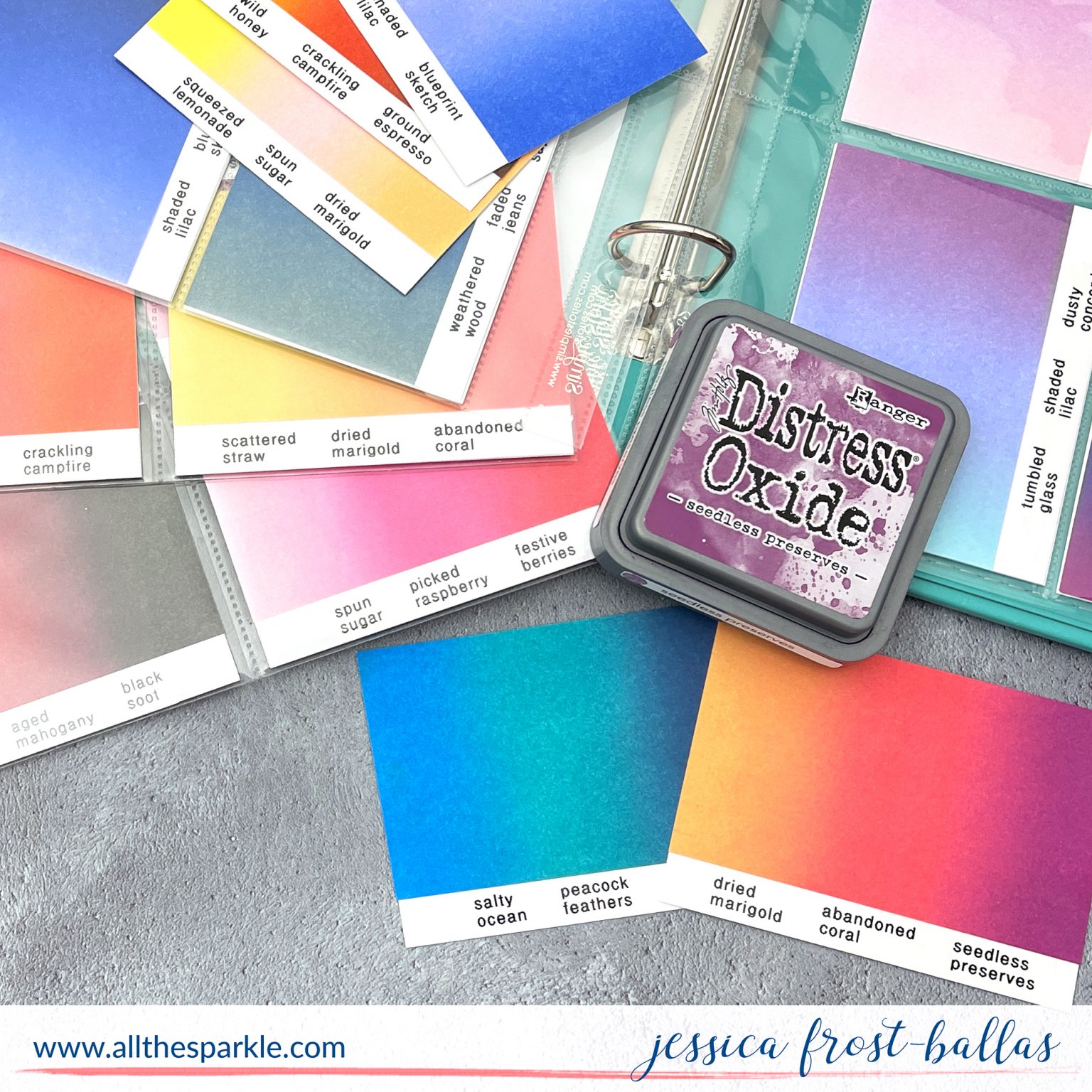 VIDEO: Distress Oxide Ink Blending Combinations and Swatch Book - all ...