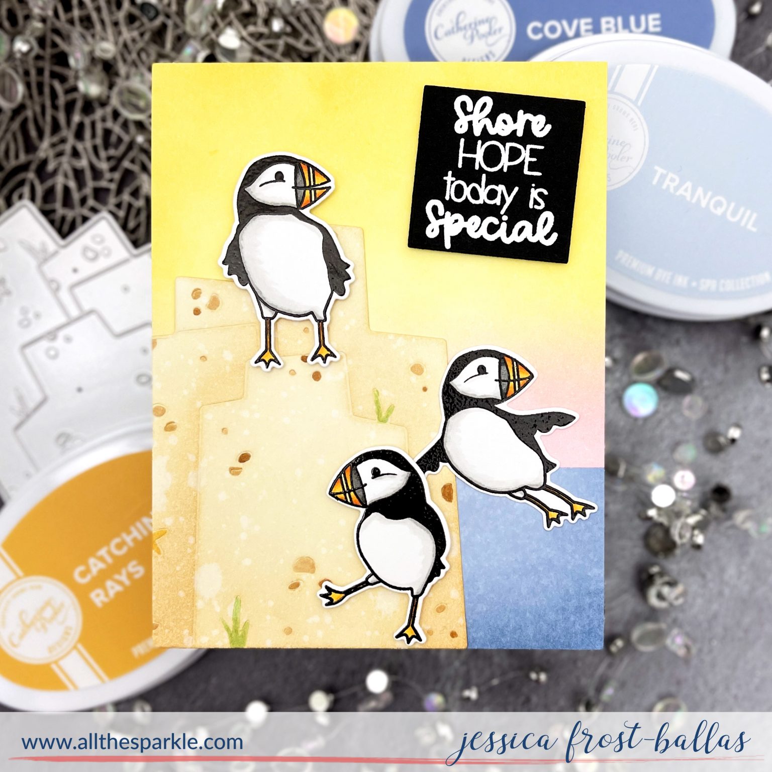 Puffin Party - Catherine Pooler Designs - all the sparkle